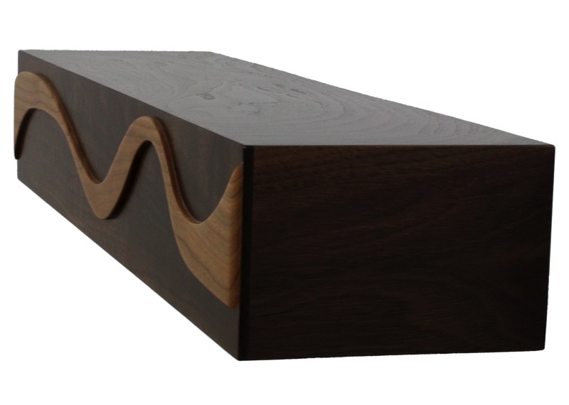24" Flowing Floating Walnut Shelf