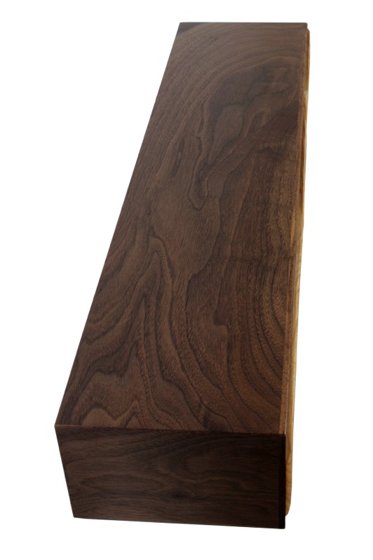 24" Flowing Floating Walnut Shelf